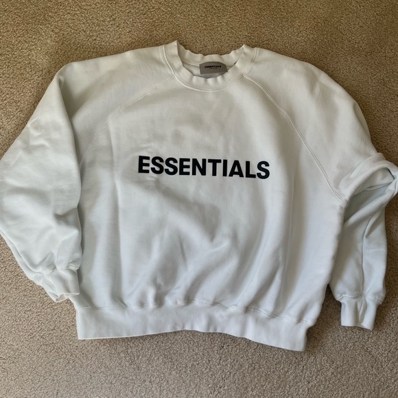 Fear of God | Sweaters | White Essentials Fear Of God Crew Neck Xs ...